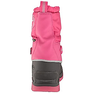 KEEN Snow Troll Insulated Waterproof Pull On Winter Boots, Fuchsia Purple/Silver, 2 US Unisex Big Kid