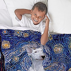CafePress Starry/Bull Terrier (#4) Throw Blanket Super Soft Fleece Plush Throw Blanket, 60"x50"