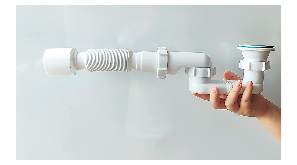 Low Profile Bath Shower Drain Kit for Small Spaces