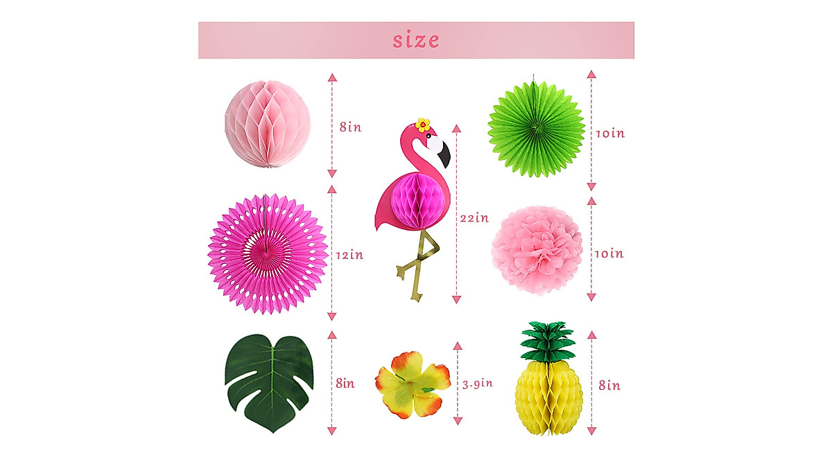 Flamingo Party Supplies, Luau Party Decorations Topical Flamingo and ...