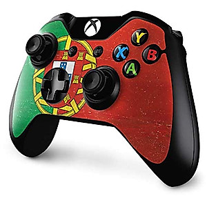 Skinit Decal Gaming Skin Compatible with Xbox One Controller - Originally Designed Portugal Flag Distressed Design