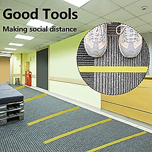 4 Roll 100 Feet Carpet Marker Strips for Classroom Tape for Carpet for Teachers and Social Distance (Red, Green, Yellow, Blue)