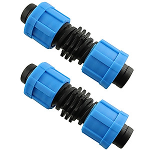 JCBIZ 10pcs Drip Irrigation Coupling 16mm Blue Connector Farm Irrigation Tools 1/2" Universal Joint Drip Irrigation Tube Fittings for Most 16-17mm Drip Irrigation Tube