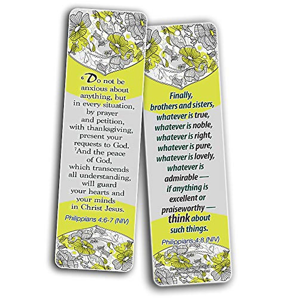 Floral Theme Memory Bible Verses Bookmarks (30-Pack)