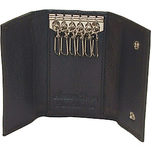 Ashford Ridge Unisex-Adult Leather Key Case Wallet 10cm x 6.2cm Brown