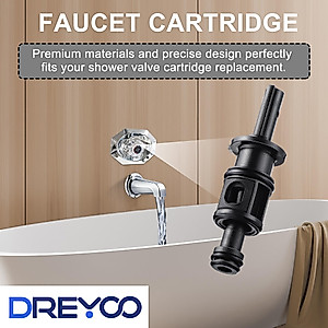 Dreyoo 2 Pack Replacement for 9742920 S742920 Shower Faucet Cartridge, Compatible with Price/Pfister Avante Shower Cartridge Replacement, Faucet Valve Parts, Push Pull Cartridge