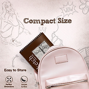 Emraw 6" x 8" Sketch Book Top Wire Bound Spiral, Acid Free Sketchbook White Writing, Drawing & Sketching Sketch Pads for Kids Adults Beginners Artists, 50 Sheets Per Sketch Pad, 2 Pack