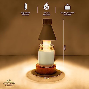 RPXLIFE Candle Wax Warmer Lamp, Candle Warmer Lamp, Lamp Candle Warmer Electric, Candle Light Warmer, Gifts for Mom, Bedroom, Home Decor. Dimmable Candle Warmer Lamp with Timer and 2 50w Bulbs