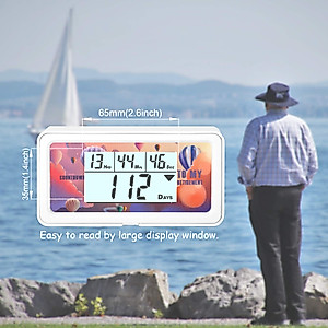 HonorMeet Digital Days Count-Down Timer, Daily Events Tracking, White Backlight Display, Alarm Reminder,Replaceable Frame Cards for Wedding Retirement Festival Anniversary Graduation.(200-white)