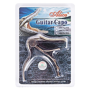 Alice A007G/BR Aluminum Alloy Bronze Alligator Shape Acoustic Guitar Capo