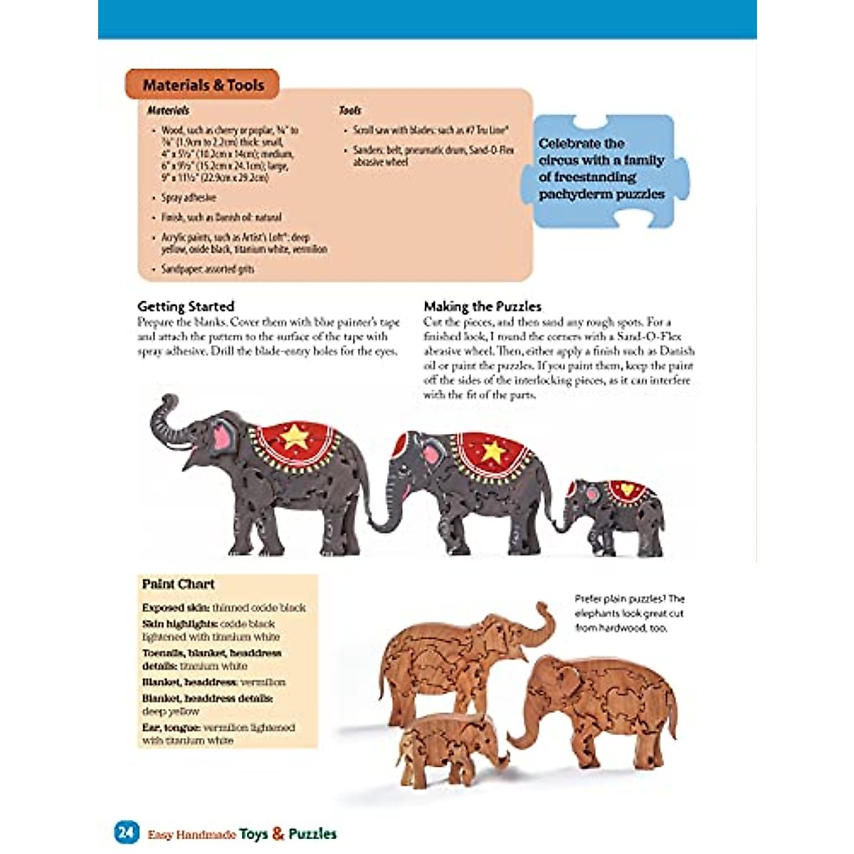Easy Handmade Toys & Puzzles: 35 Wood Projects & Patterns (Fox Chapel Publishing) Compilation from Scroll Saw Woodworking & Crafts Magazine for Beginner to Intermediate Scrollers; Full-Size Patterns