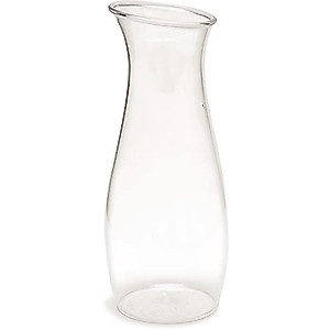 Carlisle FoodService Products 7090207 Cascata Carafe Juice Jar Beverage Decanter Only, Plastic, 1 L, Clear