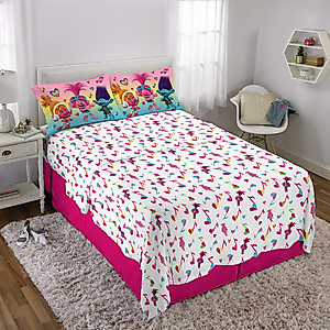 Franco Kids Bedding Super Soft Sheet Set, 4 Piece Full Size, Trolls(Print May Vary)
