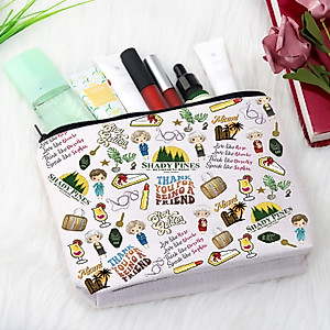 Golden TV Show Inspired Zipper Pouch TV Show Merchandise Gift Best Friend Birthday Gift Makeup Bag for BFF (Golden TV Pattern Bag)