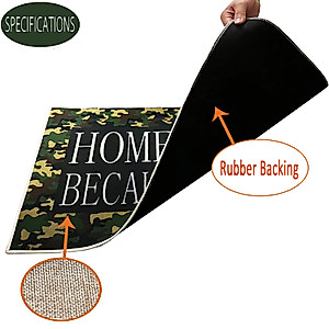 DodelyGz American Flag Ptriotic Soldier Free&Brave Doormat,Patriotic Holiday Memorial Day 4th of July Veterans Day Indoor Outdoor Home Garden Decorative Welcome Sign18 x 30 Inch