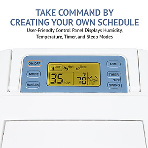 Ivation 13-Pint Small-Area Desiccant Dehumidifier Compact and Quiet - With Continuous Drain Hose for Smaller Spaces, Bathroom, Attic, Crawlspace and Closets - For Spaces Up To 270 Sq Ft, White