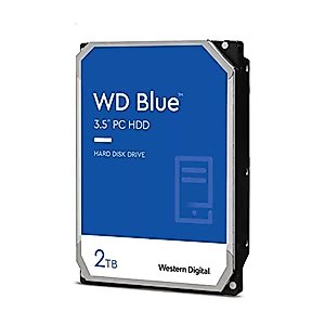 Western Digital 2TB WD Blue PC Internal Hard Drive - 7200 RPM Class, SATA 6 Gb/s, 256 MB Cache, 3.5" - WD20EZBX