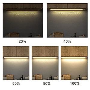 Led Light Strips, 11.4FT*2 Led Tape Light, Under Cabinet Light with Adjustable Brightness, 120*2pcs LED Lamp Beads Bring Super Bright Warm White Light, for Kitchen, Shelf, Bedroom, Stair(2 packs)