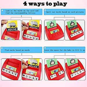 elecnewell Learn to Write Workbook, Numbers Letters Practicing Book Handwriting Educational Montessori Toy for Home Classroom Kindergarten Preschool Kids