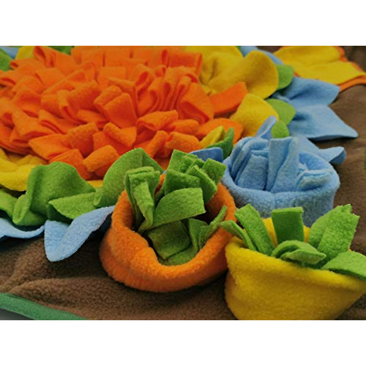 Alibuy Dogs Snuffle Mat Pet Feeding Mats Puppy Sniffing Pad,Cat Doggies Interactive Puzzle Toys for Multiple Breeds Encourages Natural Foraging Skills,Training and Stress Release (Orange)