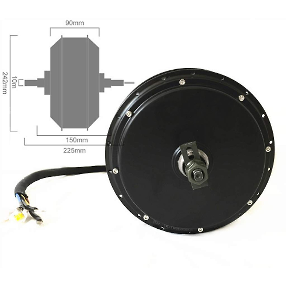 NBPOWER Programmable TFT Color Display Ebike 72v 5kw Rear Wheel Electric Bicycle Motor Kit 72V 5000W Electric Bike Conversion Kit (26inch)