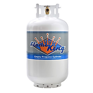 Flame King YSN401a 40 Pound Steel Propane Tank Cylinder,White & YSN-301 30 Pound Steel Propane Tank Cylinder, White