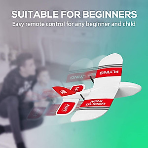 GoolRC KF606 RC Plane, 2.4Ghz Remote Control Airplane, EPP Foam Fixed Wing Plane, RTF Ready to Fly Gliding Aircraft Model Toys with 3 Battery for Beginner