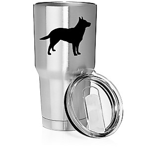 Smooth Body Tumbler Stainless Steel Vacuum Insulated Travel Mug Cup Gift Australian Cattle Dog (30 oz, Stainless Steel)