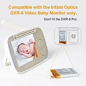 Abeden Replacement Battery Compatible with Infant Optics DXR-8 Video Monitor Unit Battery Sp 803048 3.7V 1600mAh Lithium-ion Rechargeable Battery(2 Pack)