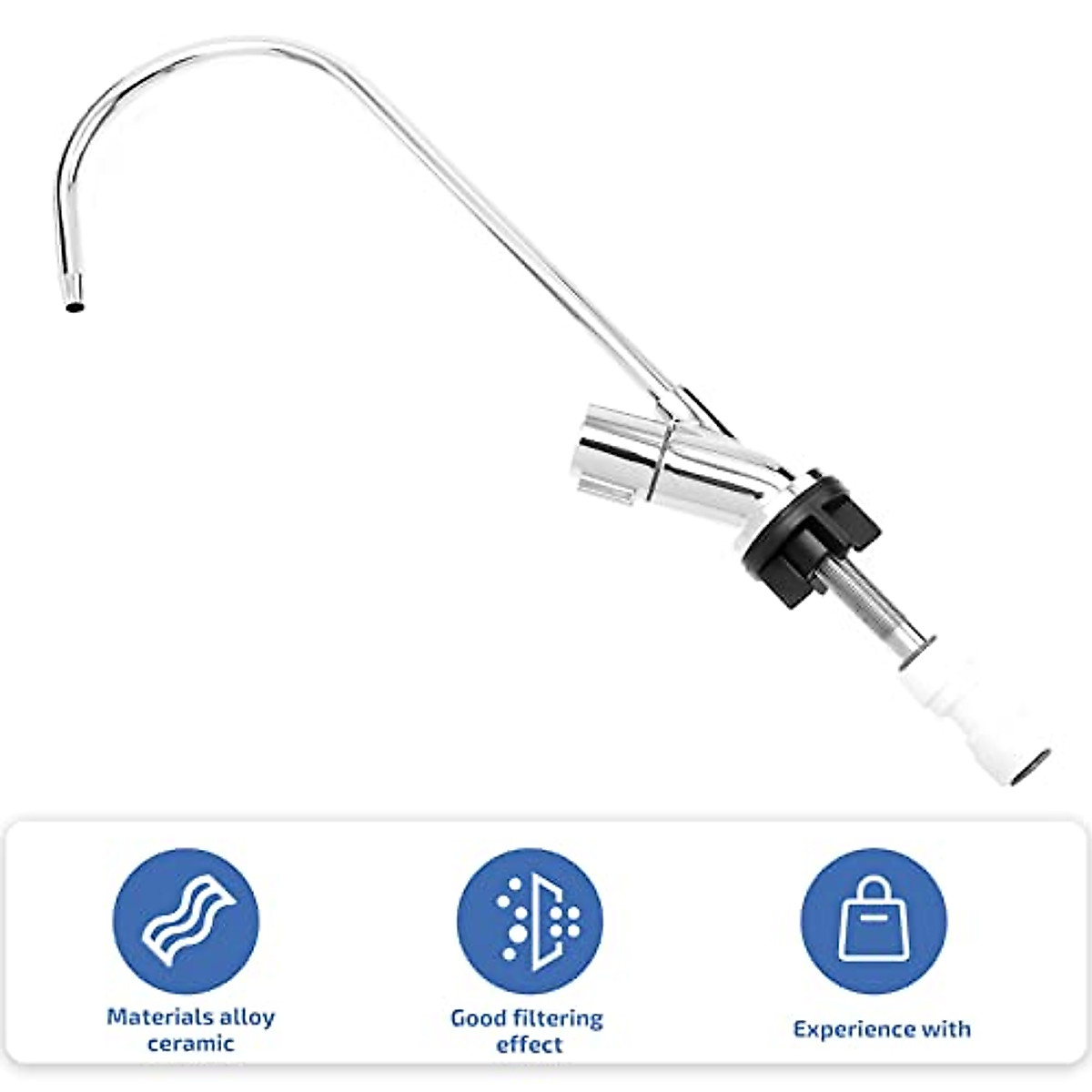 1pc Gooseneck Faucet Toilet Faucet Sprayer Accessories for Water Purifier Sink Tap Gooseneck Water Tap Nebulizer Accessories Bathroom Faucet Quick Plug Ceramic Spool Metal