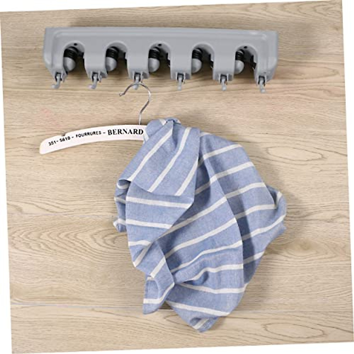 Cabilock Storage Rack Umbrella Storage Mounted Hooks Wall Mounted Shelves for Storage Wall Mount Clothes Rack Broom Holder Mop Hanger Mop Gripper Mounted Holder Dark Grey