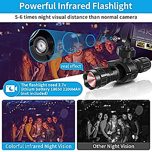 4K Video Camera Camcorders 30MP Ultra HD Infrared Night Vision Wifi Vlogging Camera for YouTube 30X Digital Zoom Touch Screen Camera Recorder with Wide-Angle Lens,32GB SD card、Infrared Flashlight