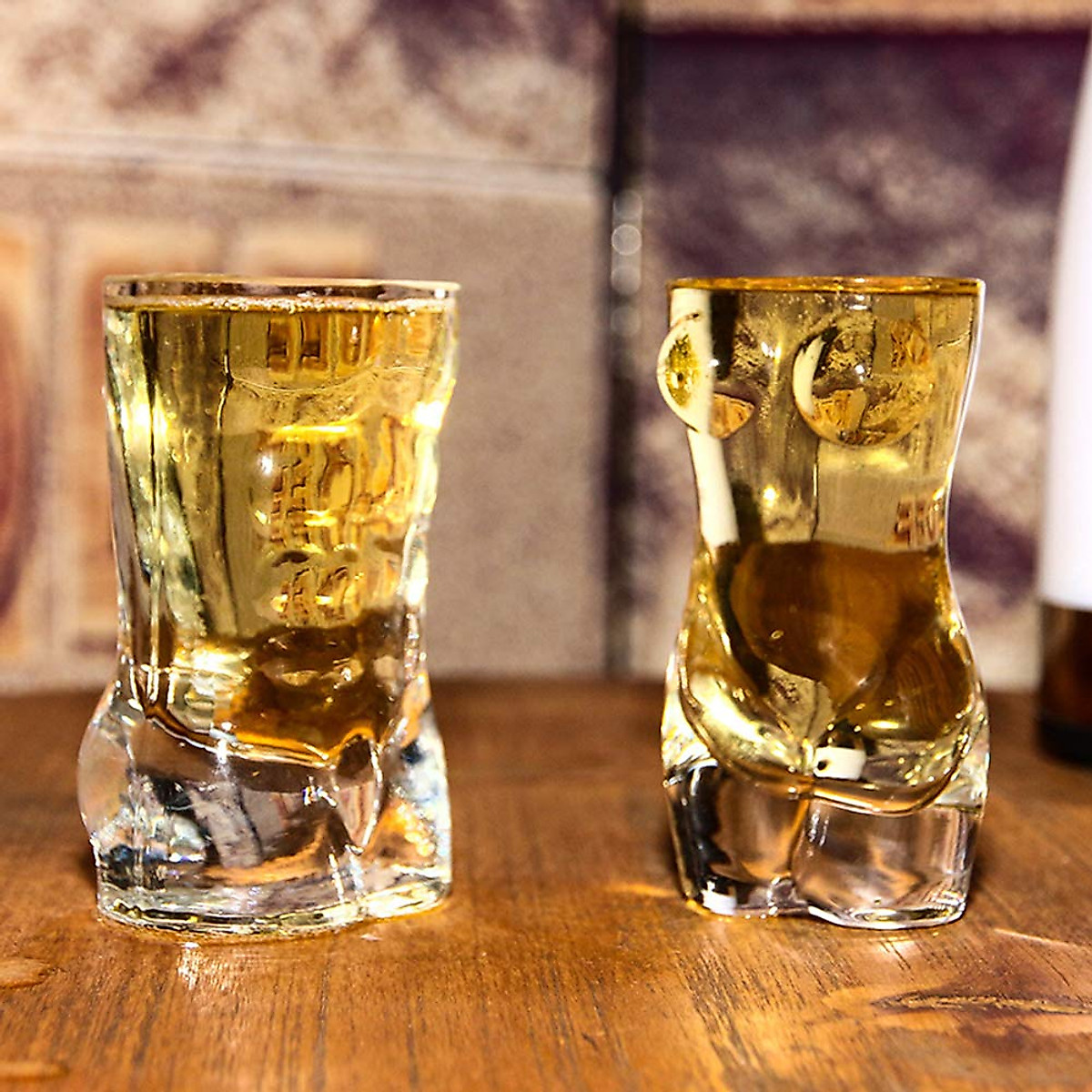 JUOPZKENN Transparent Human Body Glass, 400ML, Lead-Free, Novelty Wine Glass, Drinking Cup for Beer, Vodka, Whiskey, Party