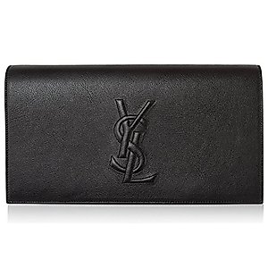 YSL Yves Saint Laurent Women's Leather Large Belle de Jour Clutch - Black