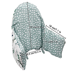 High Chair Cushion, for IKEA High Chair Cushion, Cushion High Chair, for IKEA Highchair Cushion for IKEA Antilop Highchair, Built-in Inflatable Cushion, Baby Sitting More Comfortable (Fresh Leaf)