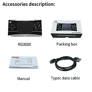 2021 Upgraded Opening Linux Tony System Handheld Game Console , Retro Game Console with 64G TF Card Built in 2500 Classic Games, Portable Video Game Console of 3 Inch IPS Screen (Black)