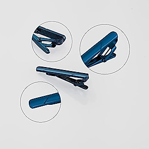 EvmAsaLQ 8Pcs Tie Clips for Men,Black Gold Blue Silver Tie Bar Clip Set for Regular,Tie Bar Clip is a Gift for Father,and Lover,Suitable for Wedding Business Gifts