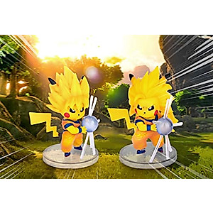 LESESOBE Goku Figure Statues Figurine DBZ Super Saiyan ssj3 Collection Birthday Gifts PVC 4 Inch