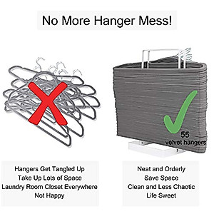 Hanger Storage Organizer, 110 Wire Clothes Hanger Holder, Hanger Stacker Rack for Laundry Closet, Hanger Caddy Stand for Adult or Child Clothes Hangers White