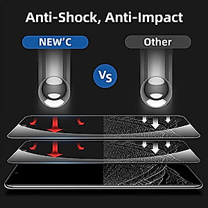 NEW'C [3 Pack] Designed for Oppo Reno 8 Pro 5G Screen Protector Tempered Glass, Case Friendly Ultra Resistant