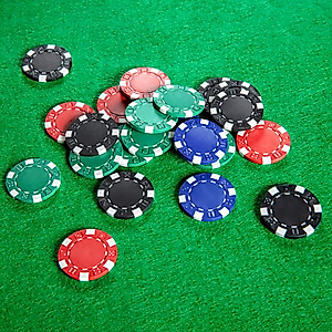 Poker Chip Set - 200PCS Poker Chips with Aluminum Case, 11.5 Gram Chips for Texas Holdem Blackjack