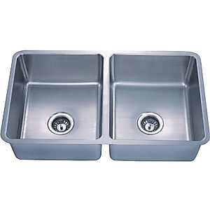 Dowell 9" Deep Undermount Double Bowl 30x19 Stainless Steel Kitchen Sink (18 Gauge, 6005 3019)