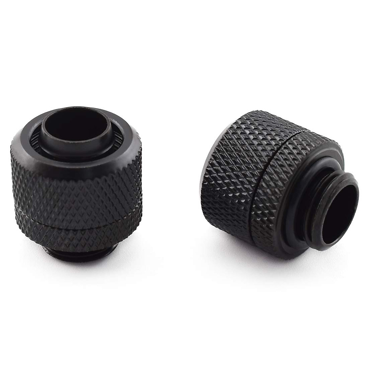 SDTC Tech 4-Pack G1/4" to 3/8" ID 5/8 OD Quick Tighten Compression Fitting for Soft Tubing, PC Water Cooling System Soft Tube Connectors