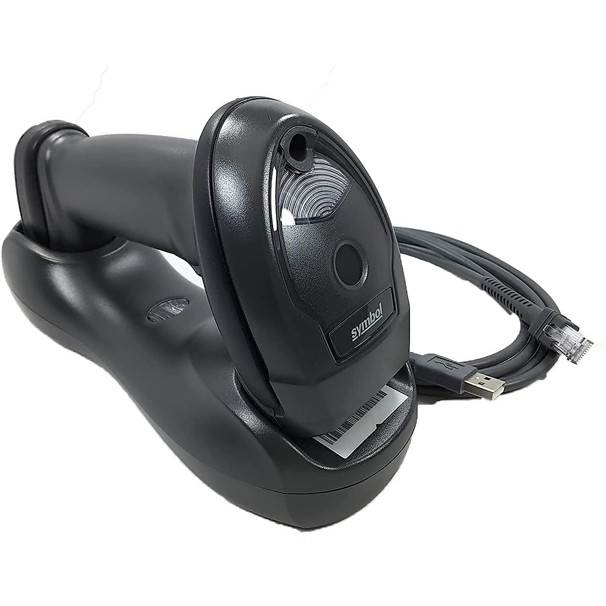 Zebra Symbol LI4278 Wireless Linear Imager Handheld Bluetooth Barcode Scanner, Black - Cordless, 547 scan/s1D, LED with Universal Docking Charger Cradle Standard Base - LI4278-SR20007WR - JTTANDS