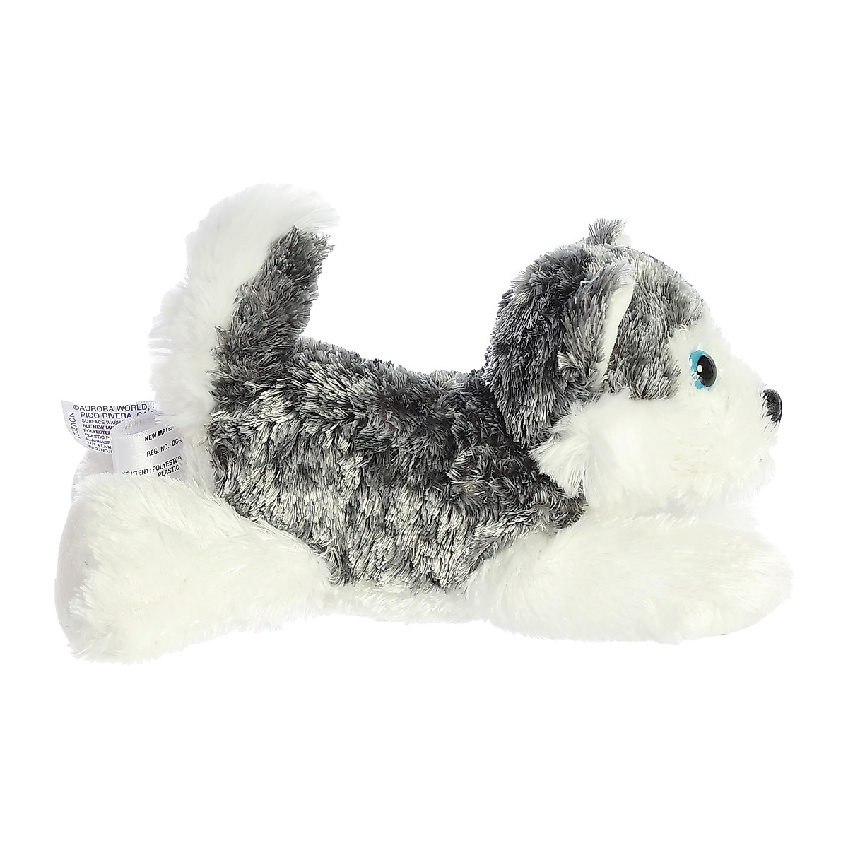 Aurora® Adorable Mini Flopsie™ Mush™ Stuffed Animal - Playful Ease - Timeless Companions - Gray 8 Inches