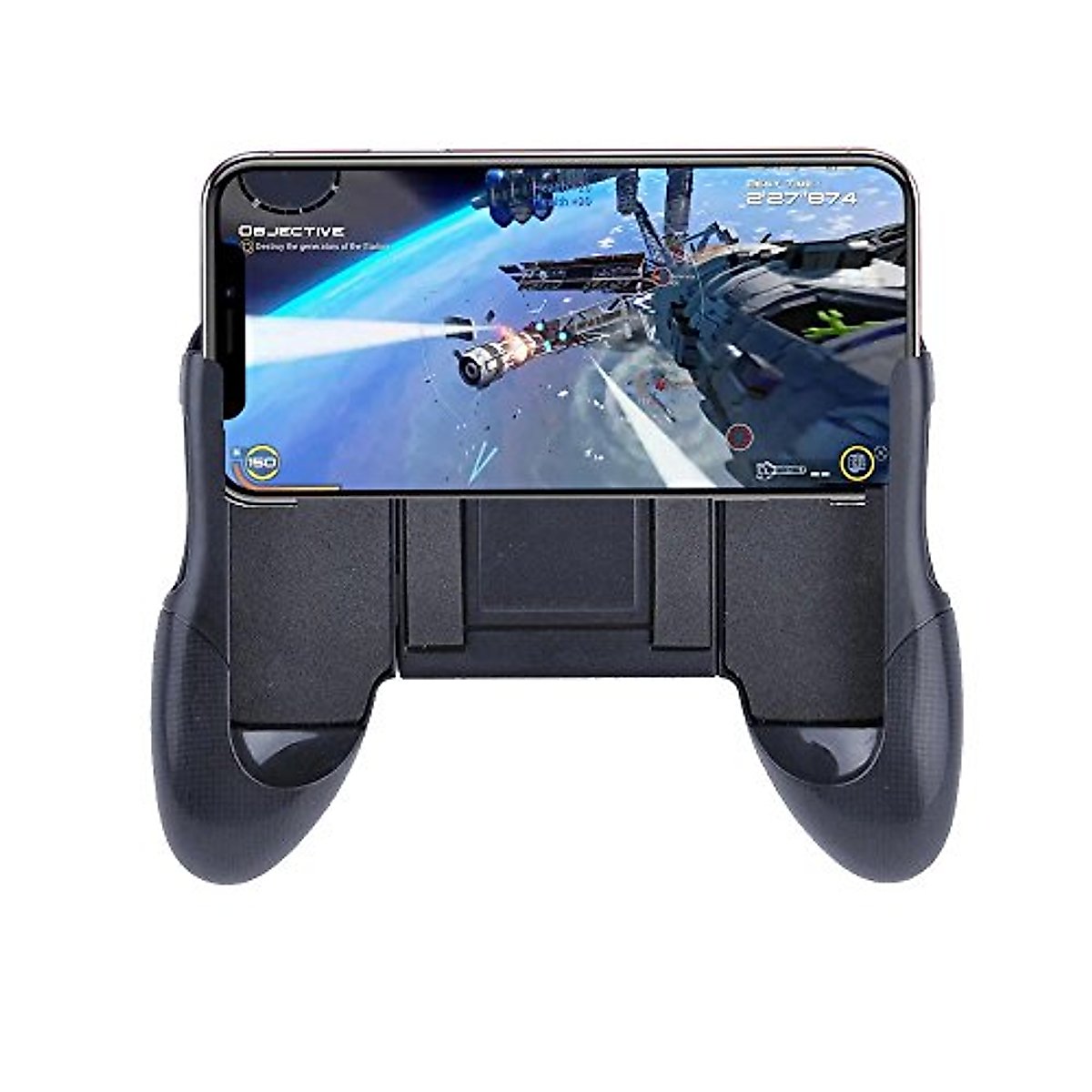 2pcs Game Clutch Universal Grip Adjustable Phones Mobile Controller Phone Game Grip Case Ergonomic Design Game Grip Handle Controller Stand Holder Joypad for iPhone 12/13/14 Pro Max/Galaxy S22/23