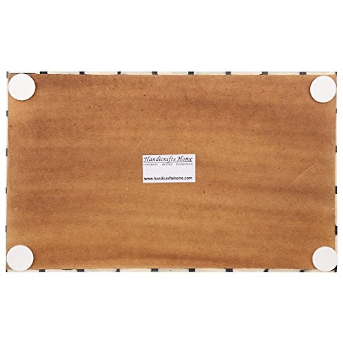 Decorative Guest Hand Towel Storage Tray Dispenser, Sturdy Holder for Disposable Paper Napkins - Bathroom Vanity Countertop Organization - 10x6 Inches, Black-White, Gifts for Mom