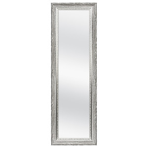 MCS Over The Door Mirror, Full Length Hanging Mirror for Bedroom and Bathroom Doors, 17 by 53 Inch, Rustic Gray