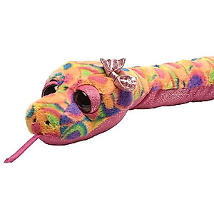 Wild Republic Snake Plush, Snake Stuffed Animal, Plush Toy, Pet Snake, Sherbert, 54"
