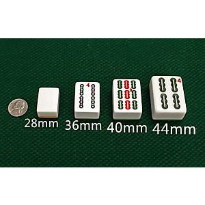 4-Legged Automatic Mahjong Table with 36mm Numbered Tiles (Green+Blue) Hard Tabletop Cover Chinese/Filipino/American Style All Fit No More Shuffling,More Rounds